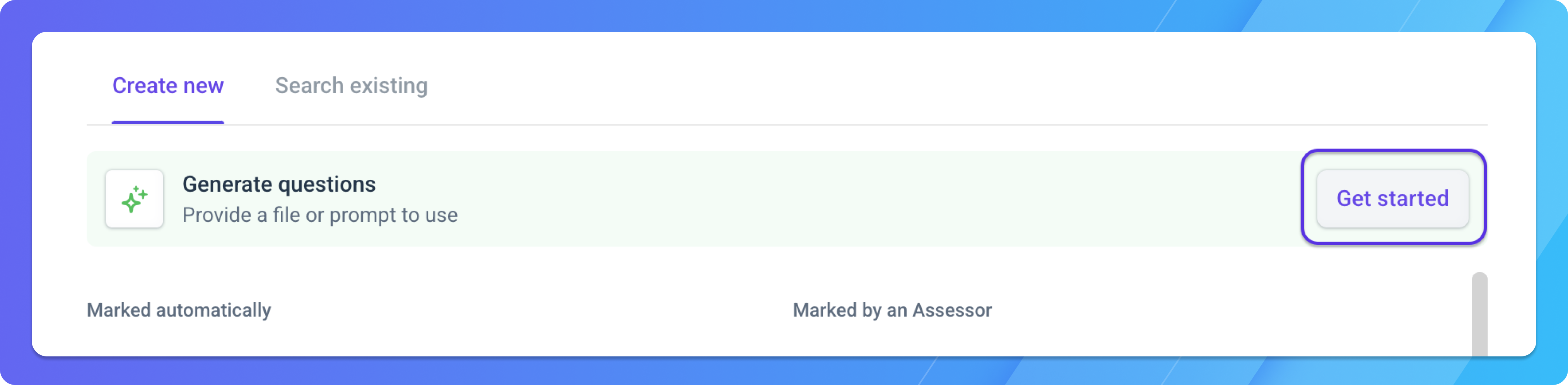 Use AI to generate assessment questions – aXcelerate Support