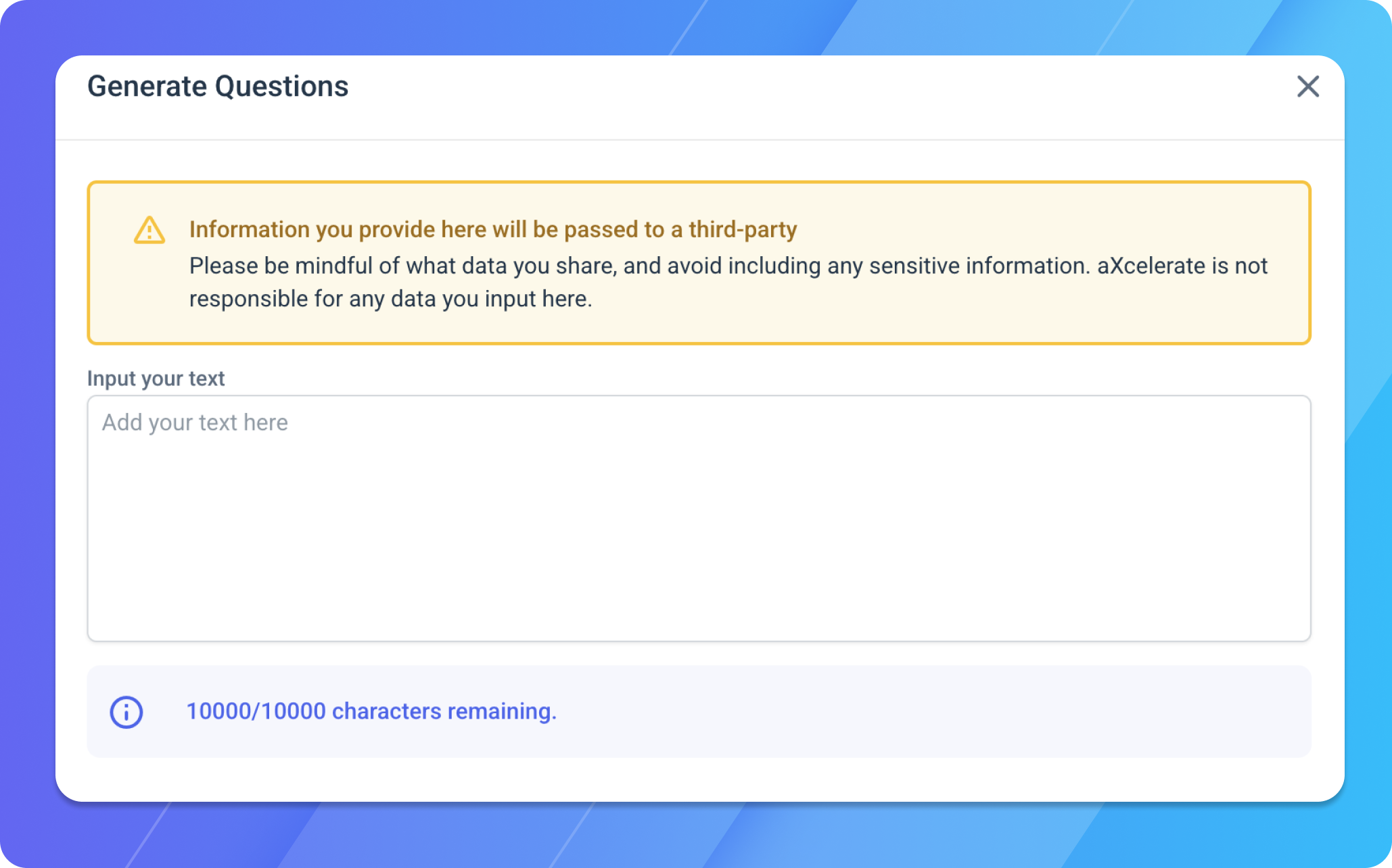 Use AI to generate assessment questions – aXcelerate Support