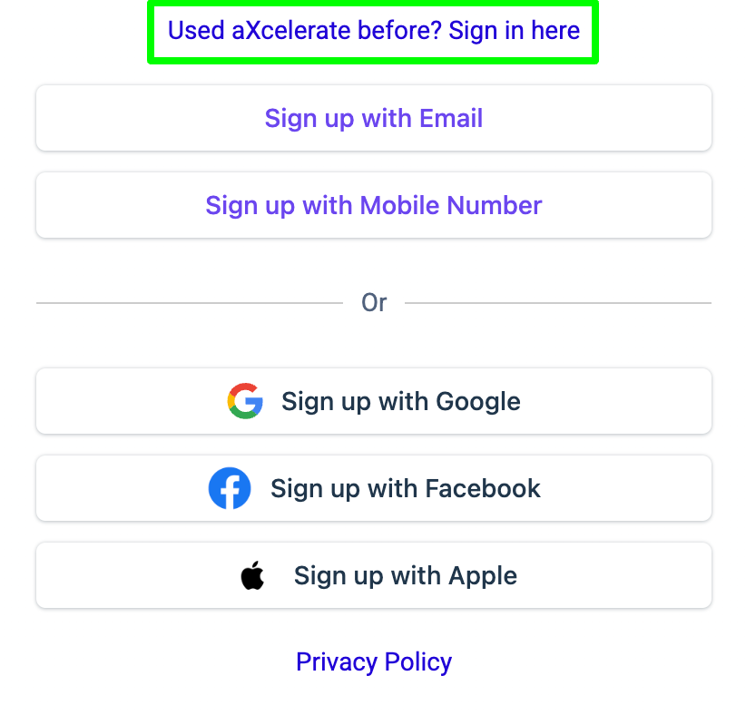 Login Experience – aXcelerate Support