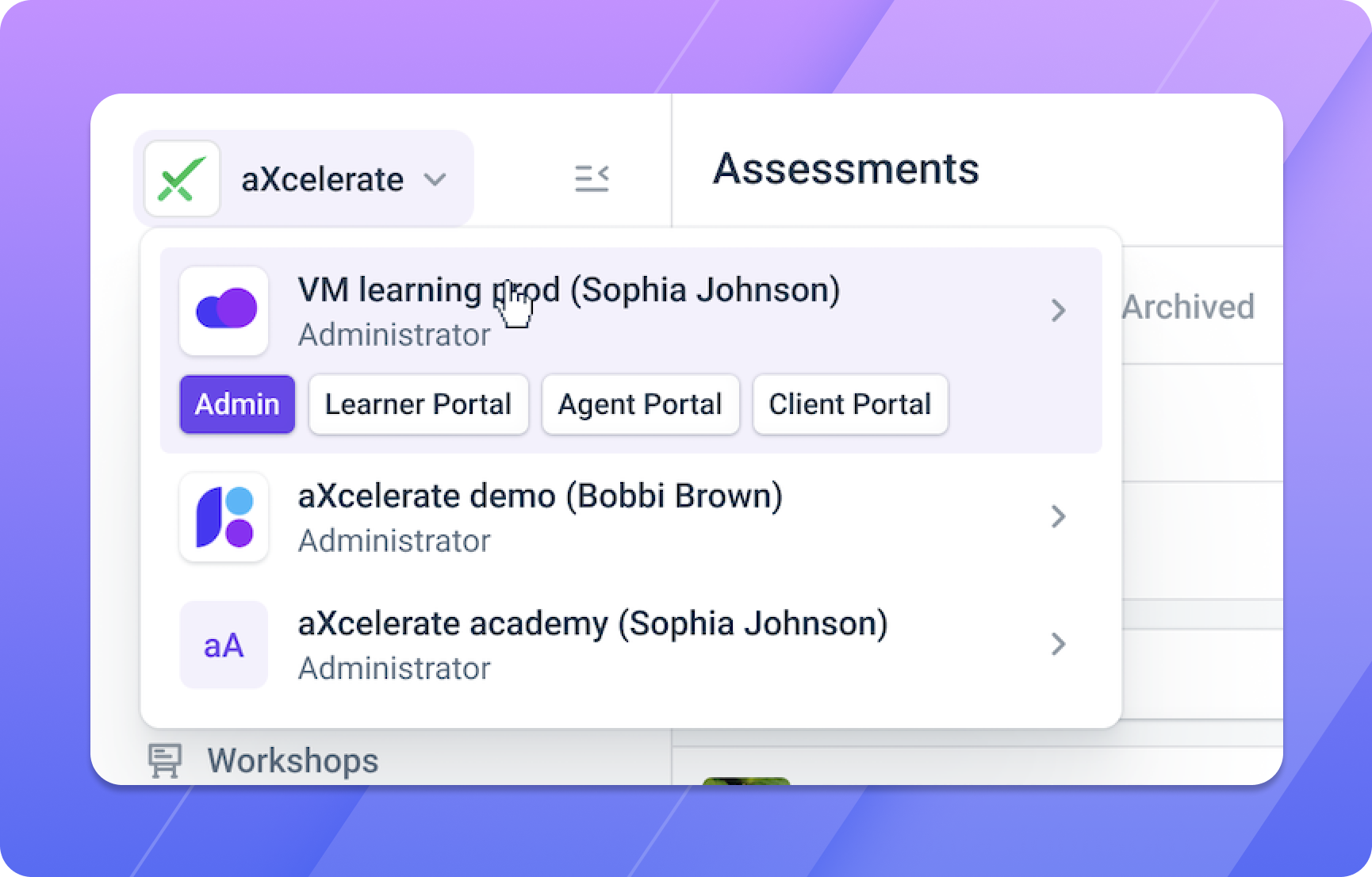New navigation menu for admins, trainers, and partners – aXcelerate Support