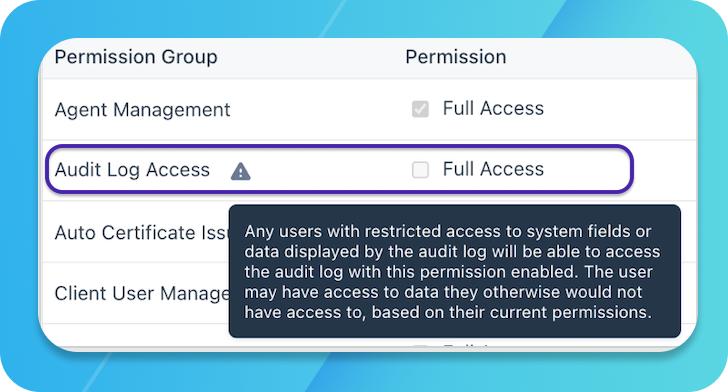 Audit Log – aXcelerate Support
