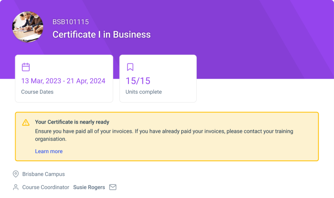 Using the Learner Portal – aXcelerate Support