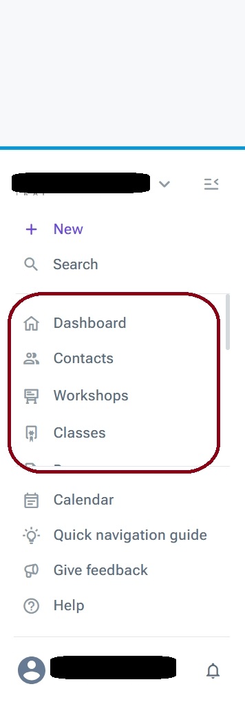 Navigation Menu – aXcelerate Support